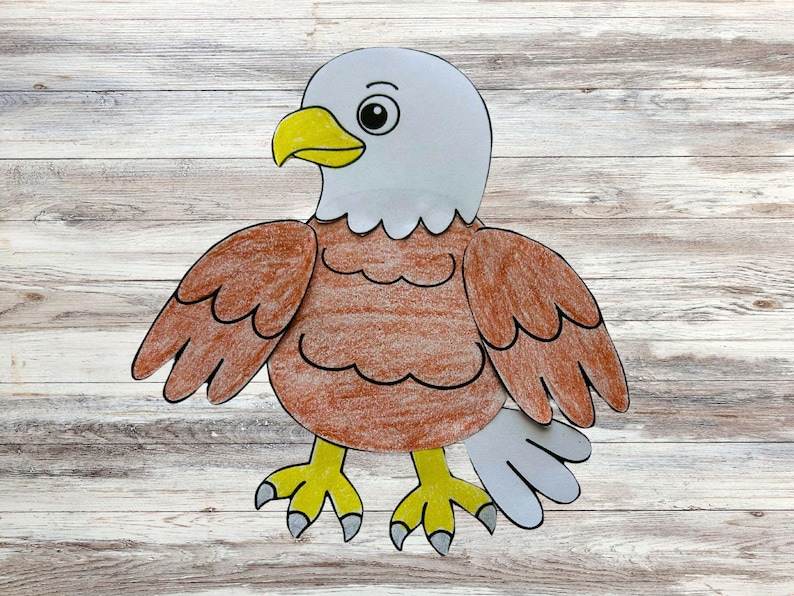 Bald Eagle Craft for Kids: Patriotic Cut & Paste Activity (PDF Download ...