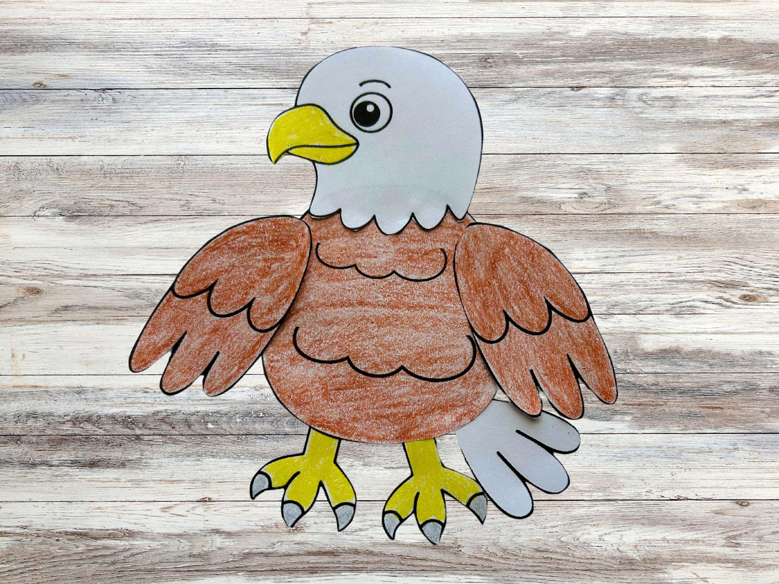 Bald Eagle Craft for Kids: Patriotic Cut & Paste Activity (PDF Download ...