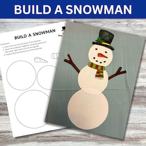 Build A Snowman Craft: Winter Printable Activity (PDF) - Etsy
