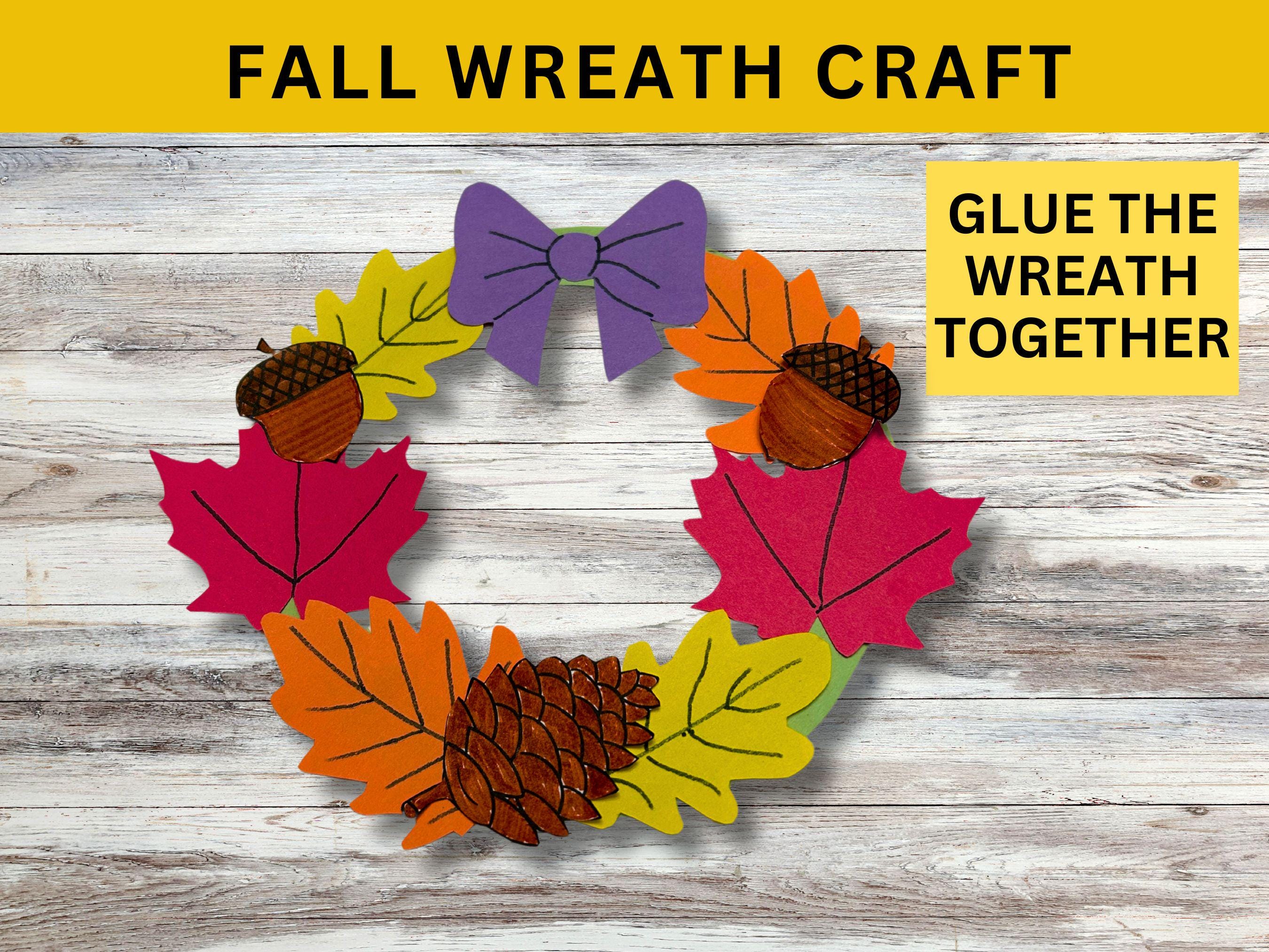 Fall Wreath Craft: Thanksgiving Coloring Activity (digital Download) - Etsy