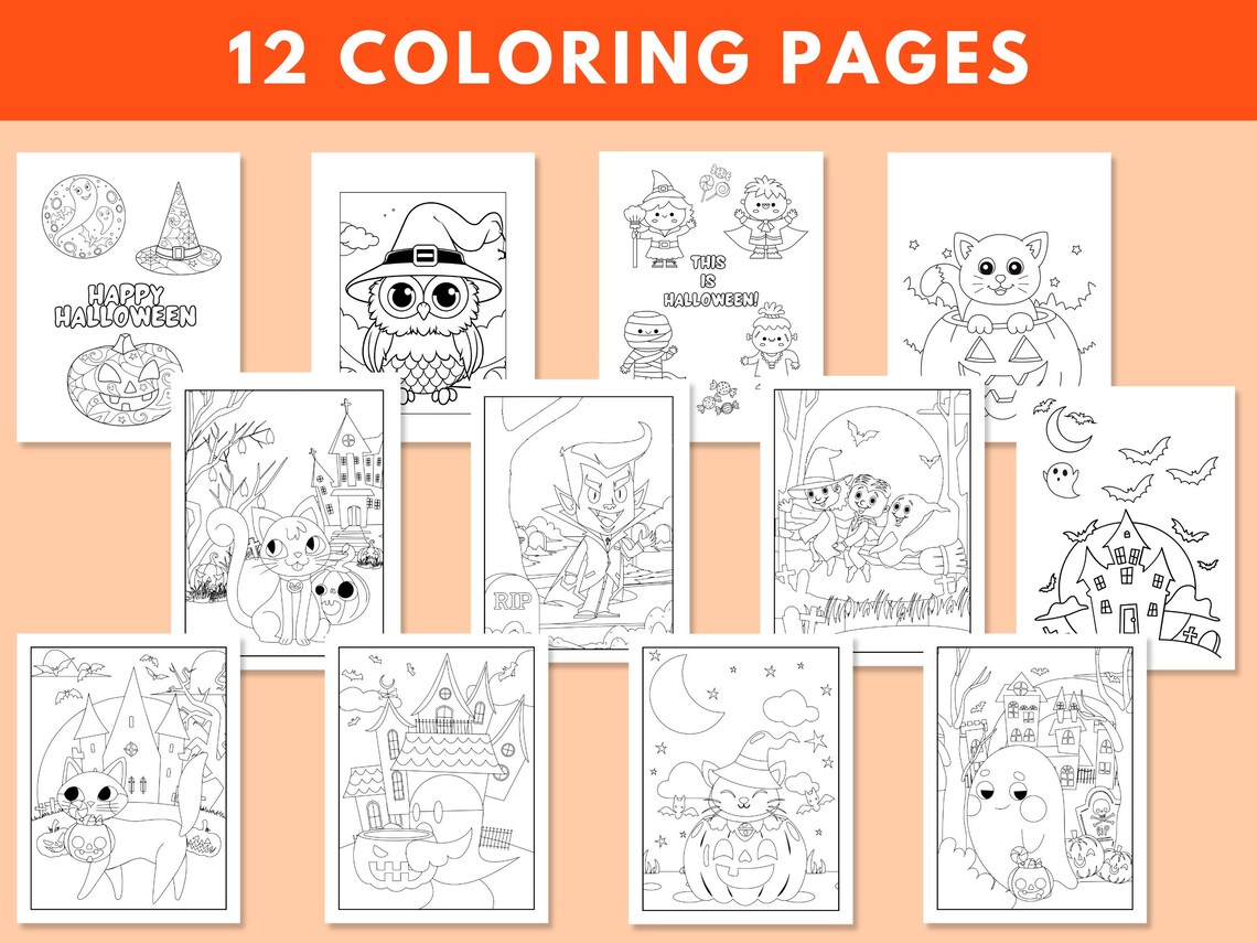Halloween Activity Sheets Printable Halloween Games Halloween - Etsy