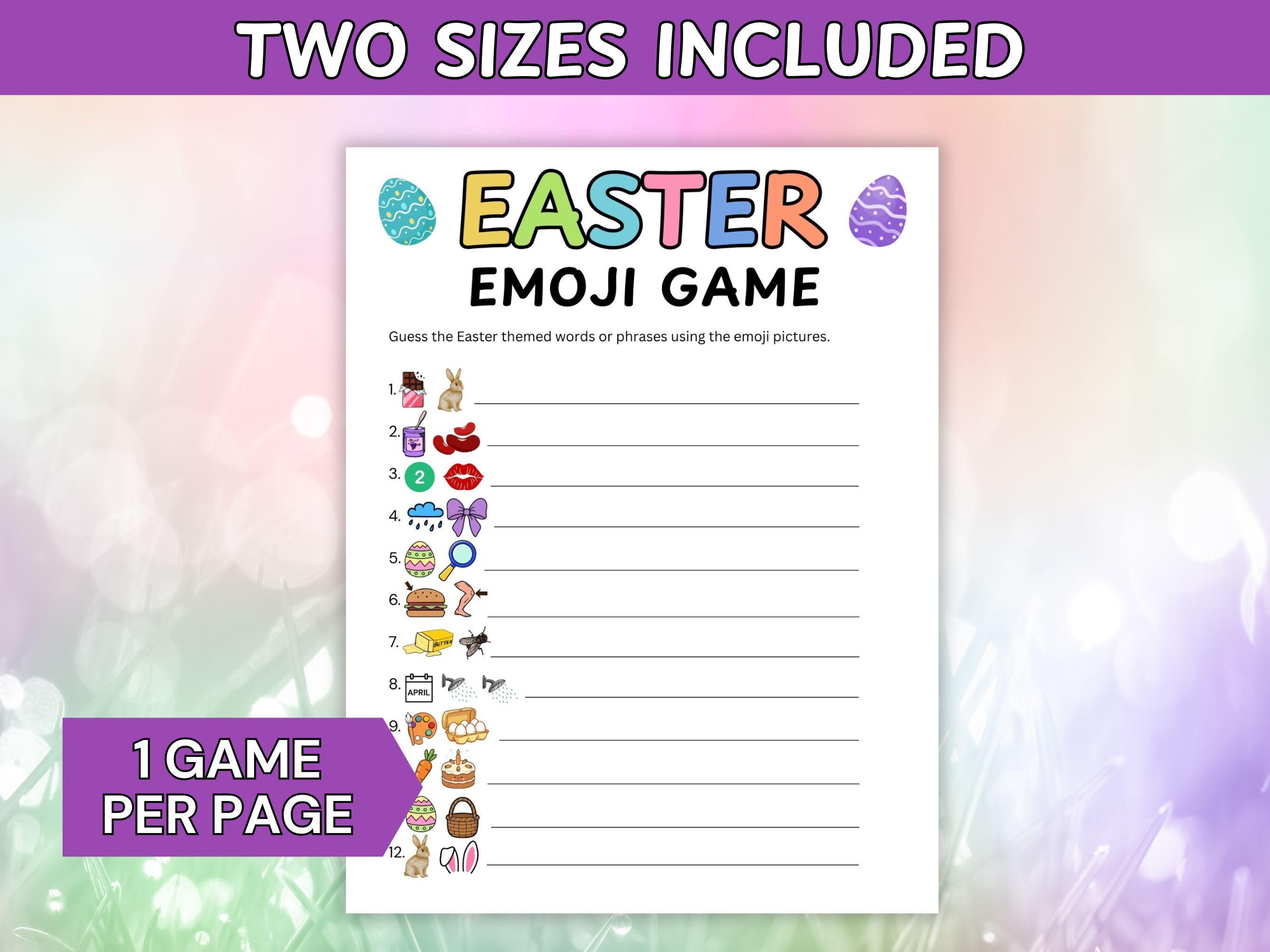 Easter Emoji Game | Guess Easter Phrases Printable Activity - Etsy