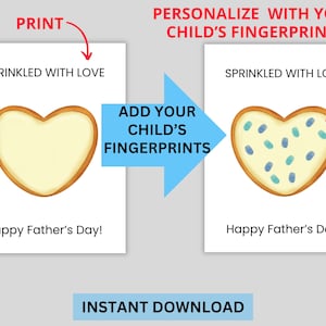 Father's Day Fingerprint Craft, Father's Day Gift, Gift for Dad From ...