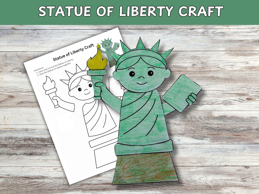 Statue of Liberty Craft, Patriotic Craft for Kids, Fourth of July Craft ...