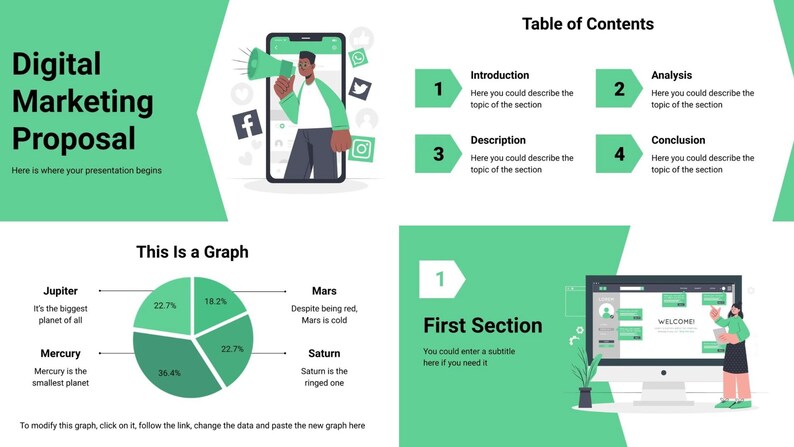 Digital Marketing Proposal Template - Instant Download - Etsy