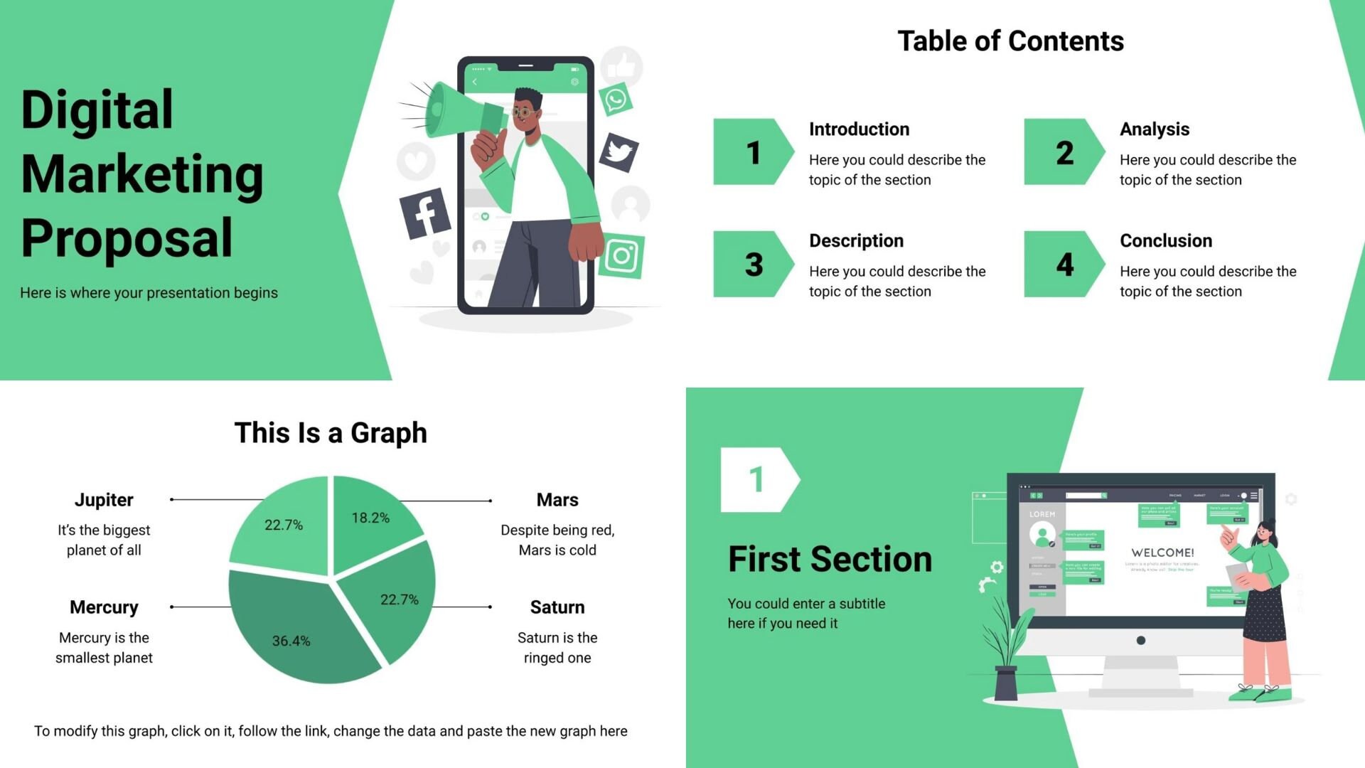Digital Marketing Proposal Template - Instant Download - Etsy