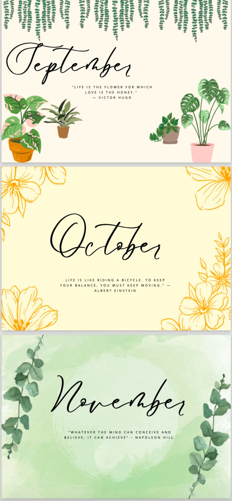 2024 Calendar Motivational Quotes - Etsy