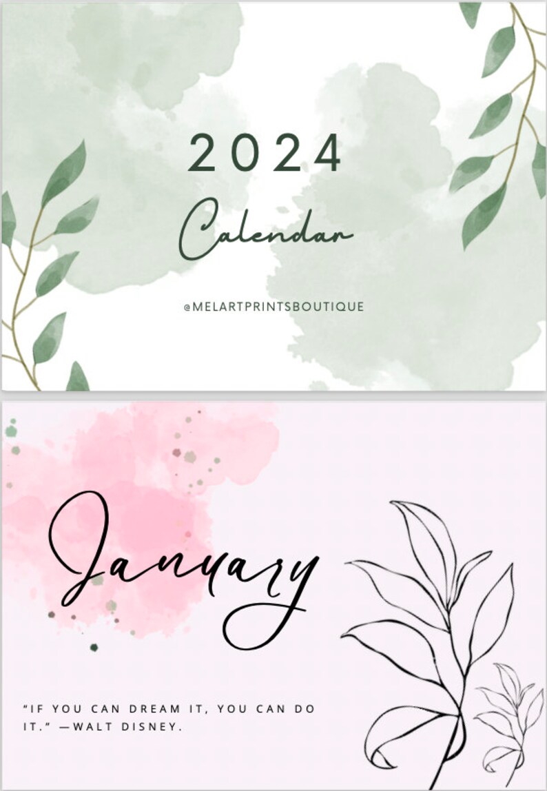 2024 Calendar Motivational Quotes - Etsy