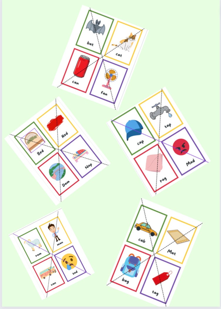 CVC Words Flash Cards Printable, CVC Flashcard, Learn to Read, CVC ...