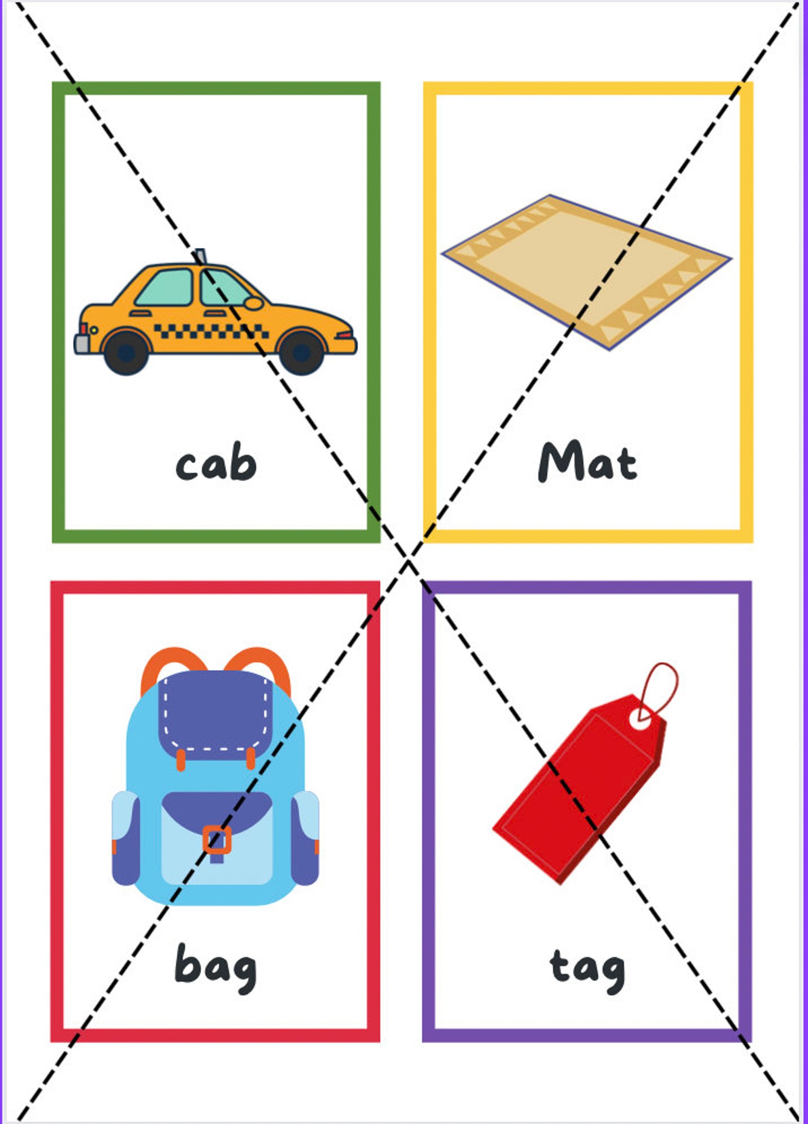 CVC Words Flash Cards Printable, CVC Flashcard, Learn to Read, CVC ...