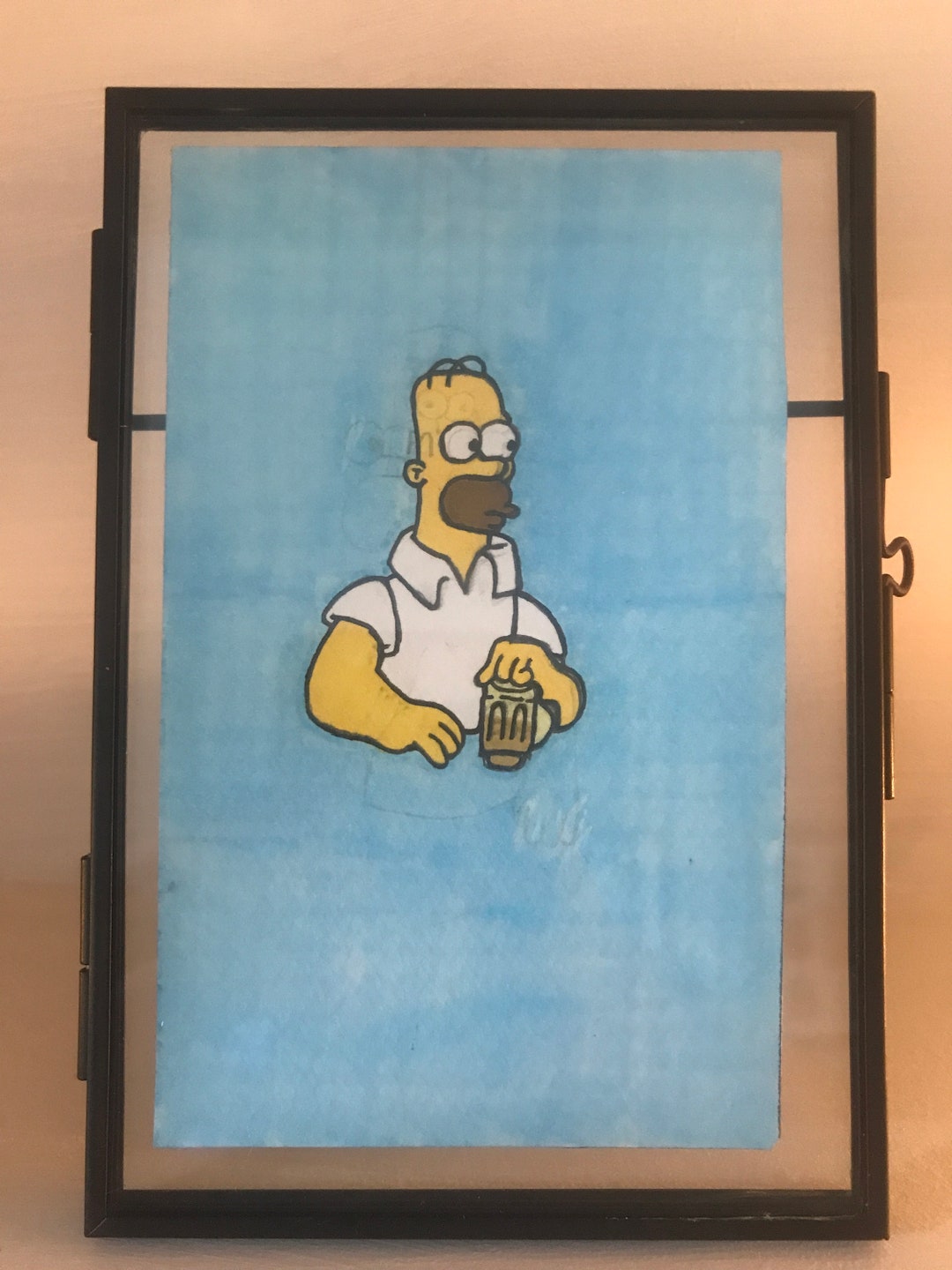 Hand Drawn Cartoon Homer Simpson on High Quality Paperdoes Not Include ...