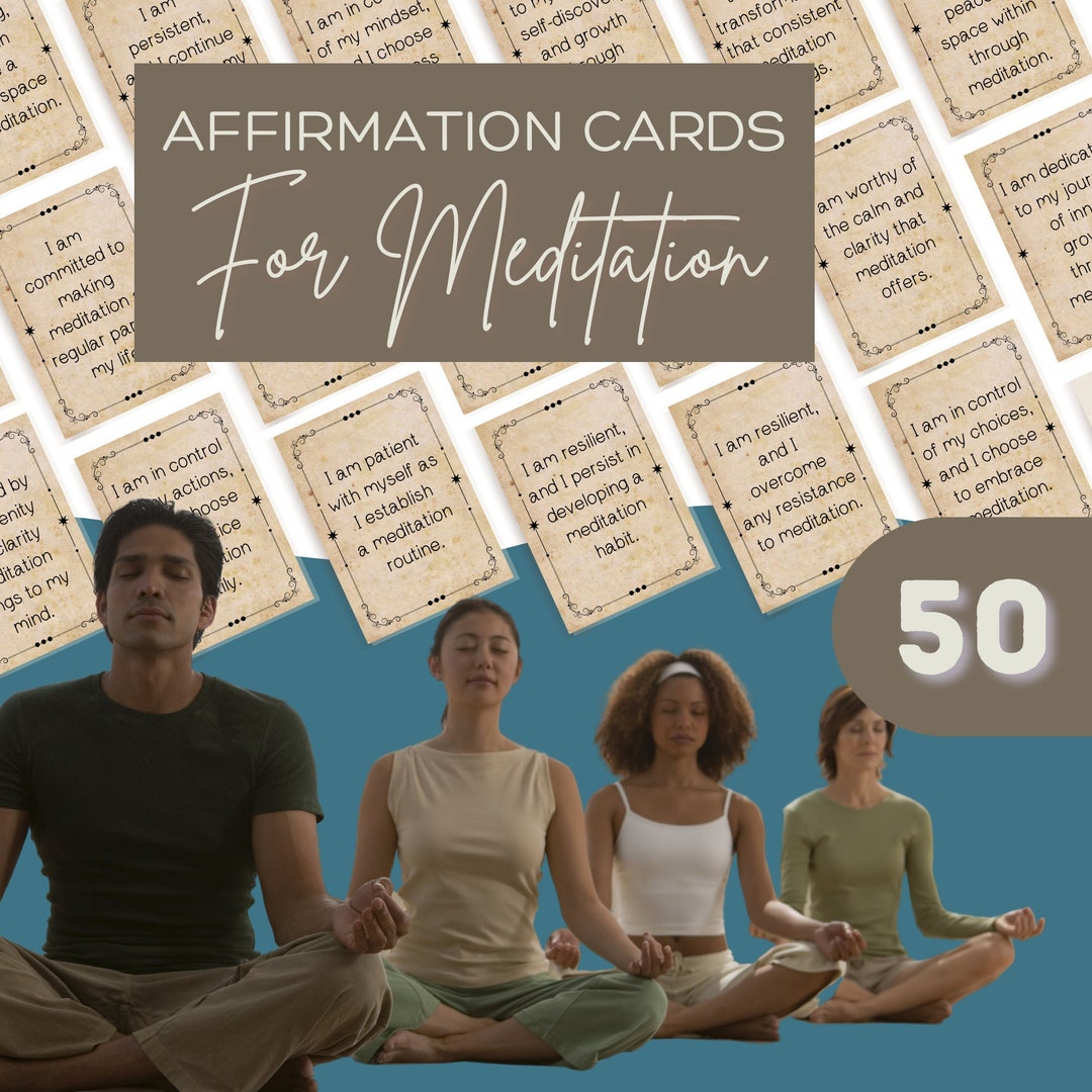 50 Positive Affirmation Cards for Starting a Meditation - Etsy