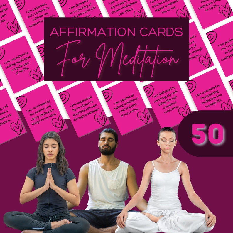 50 Positive Affirmation Cards for Starting a Meditation - Etsy
