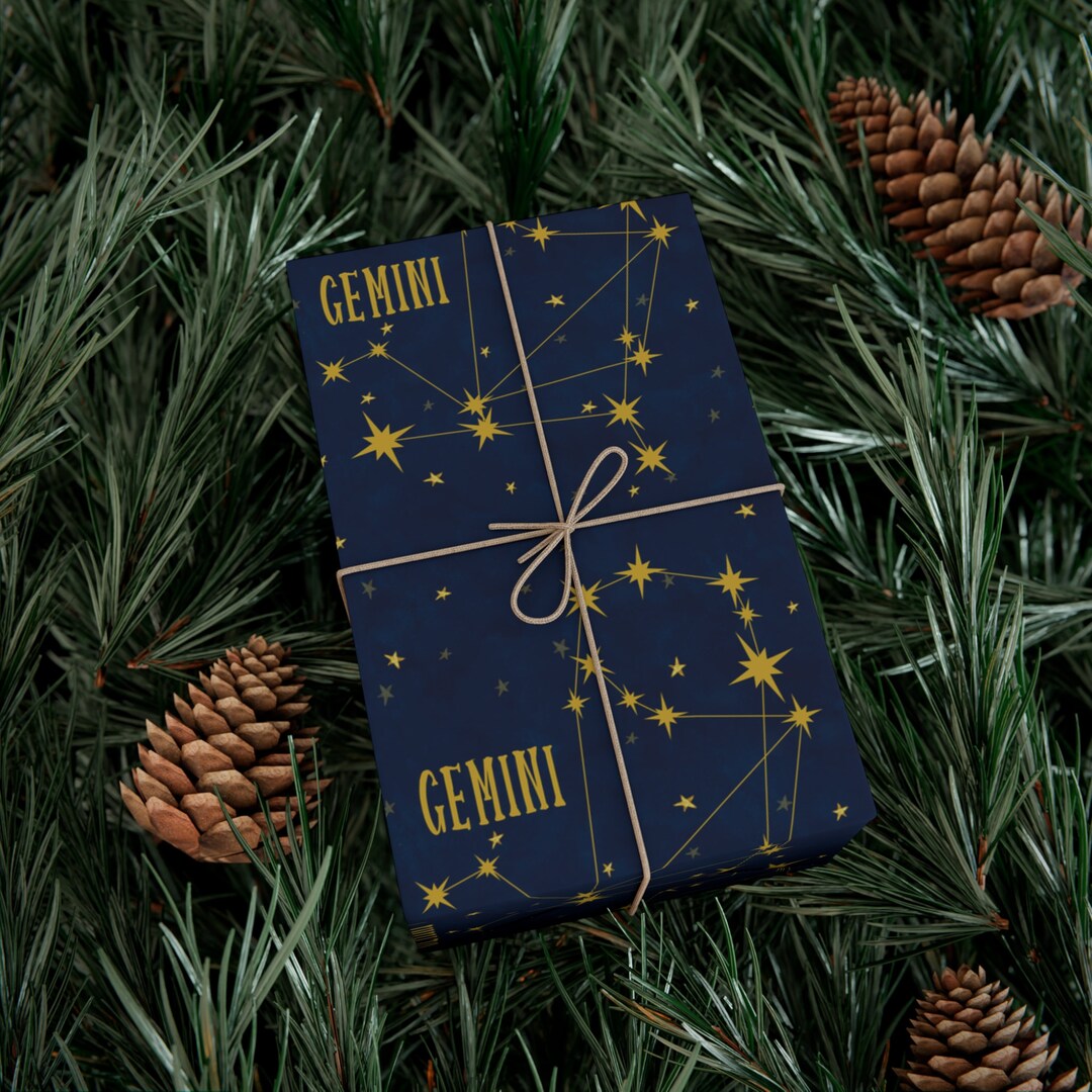 Gemini Constellation Gift Wrap Paper Astrology Wrapping - Etsy