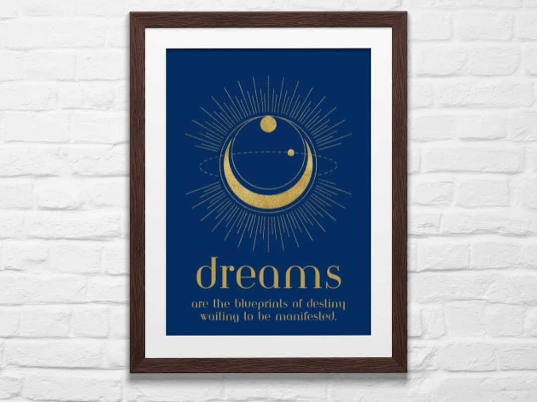 Dreams Are Blueprints of Destiny Wall Art Manifestation - Etsy