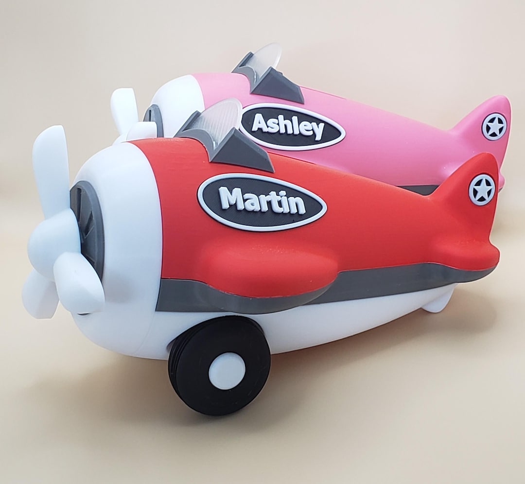 Personalized Airplane Piggy Bank: 3D Printed Coin Bank - Etsy
