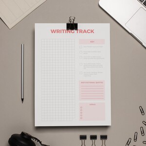 Writing Tracker Templates Printable Digital Use A4, A5, US Letter ...