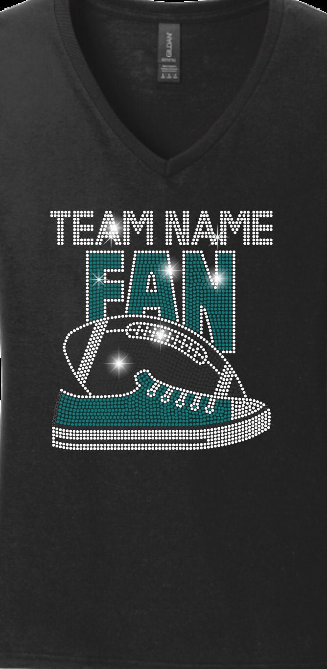 Football Tee, Rhinestone T-shirt, Game Day Shirt, Sport Shirt, Custom ...