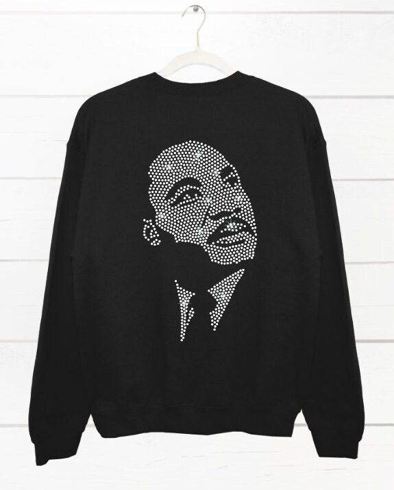 Martin Luther King Rhinestone Portrait Tee , MLK T Shirt, Black History ...