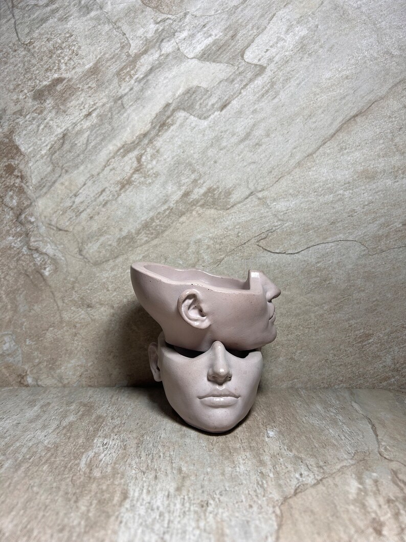Versatile Concrete Face Planter Woman Head Statue Abstract - Etsy