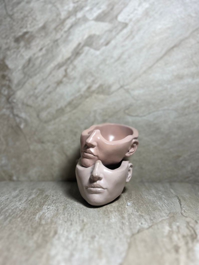 Versatile Concrete Face Planter Woman Head Statue Abstract - Etsy