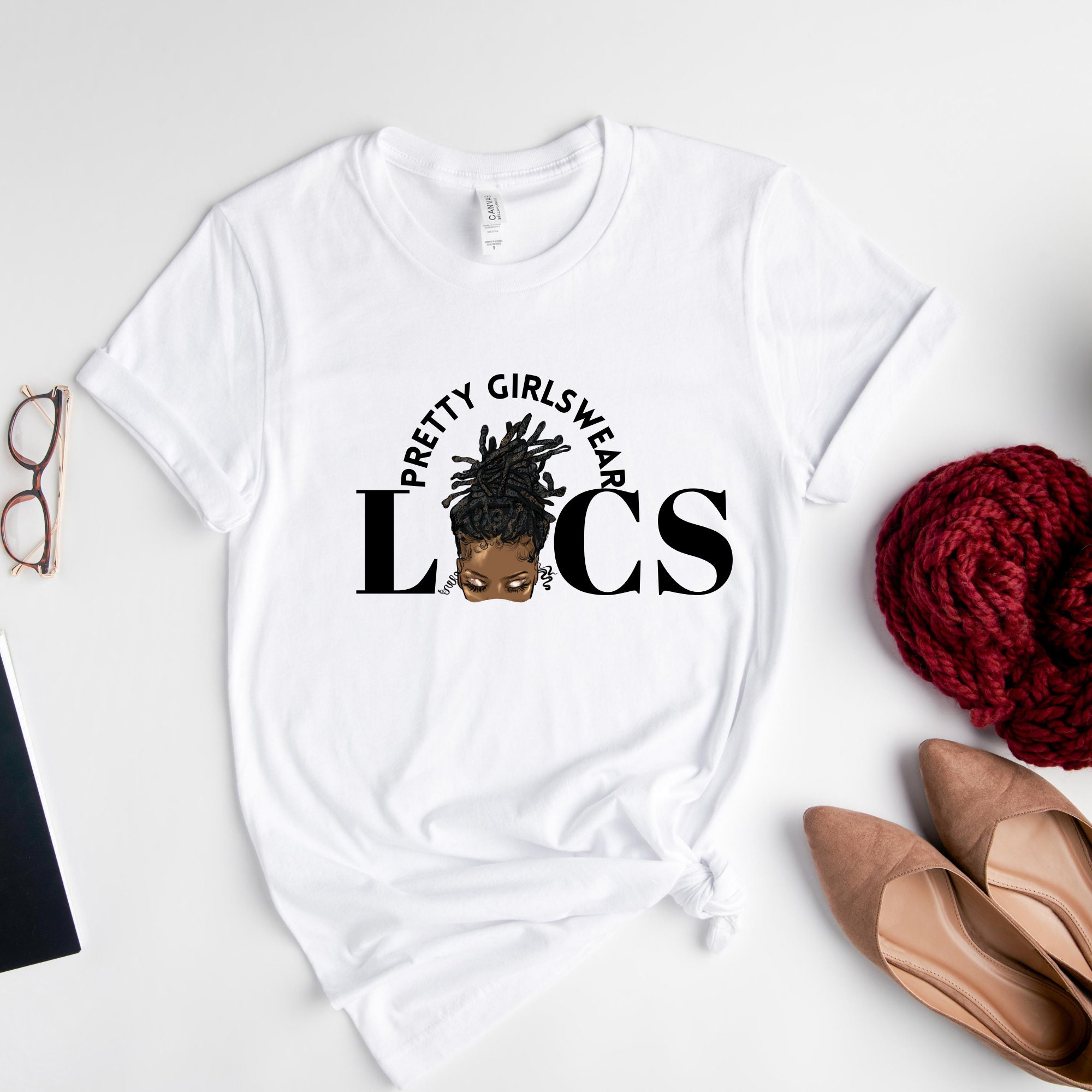 Pretty Girls Wear Locs Women's T-shirt for Loc'd Natural Hair - Etsy