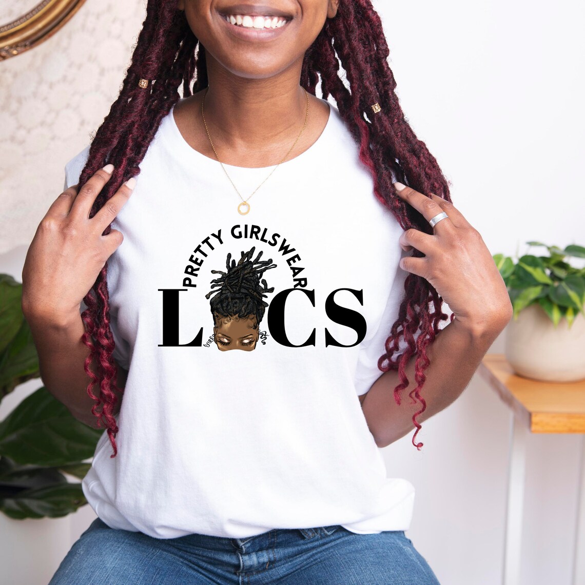 Pretty Girls Wear Locs Women's T-shirt for Loc'd Natural Hair - Etsy