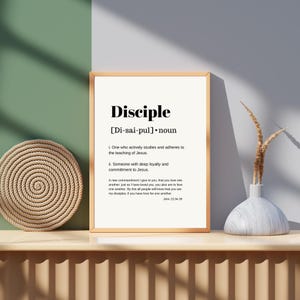 Disciple Artwork, Digital Download, Biblical Words and Definition ...