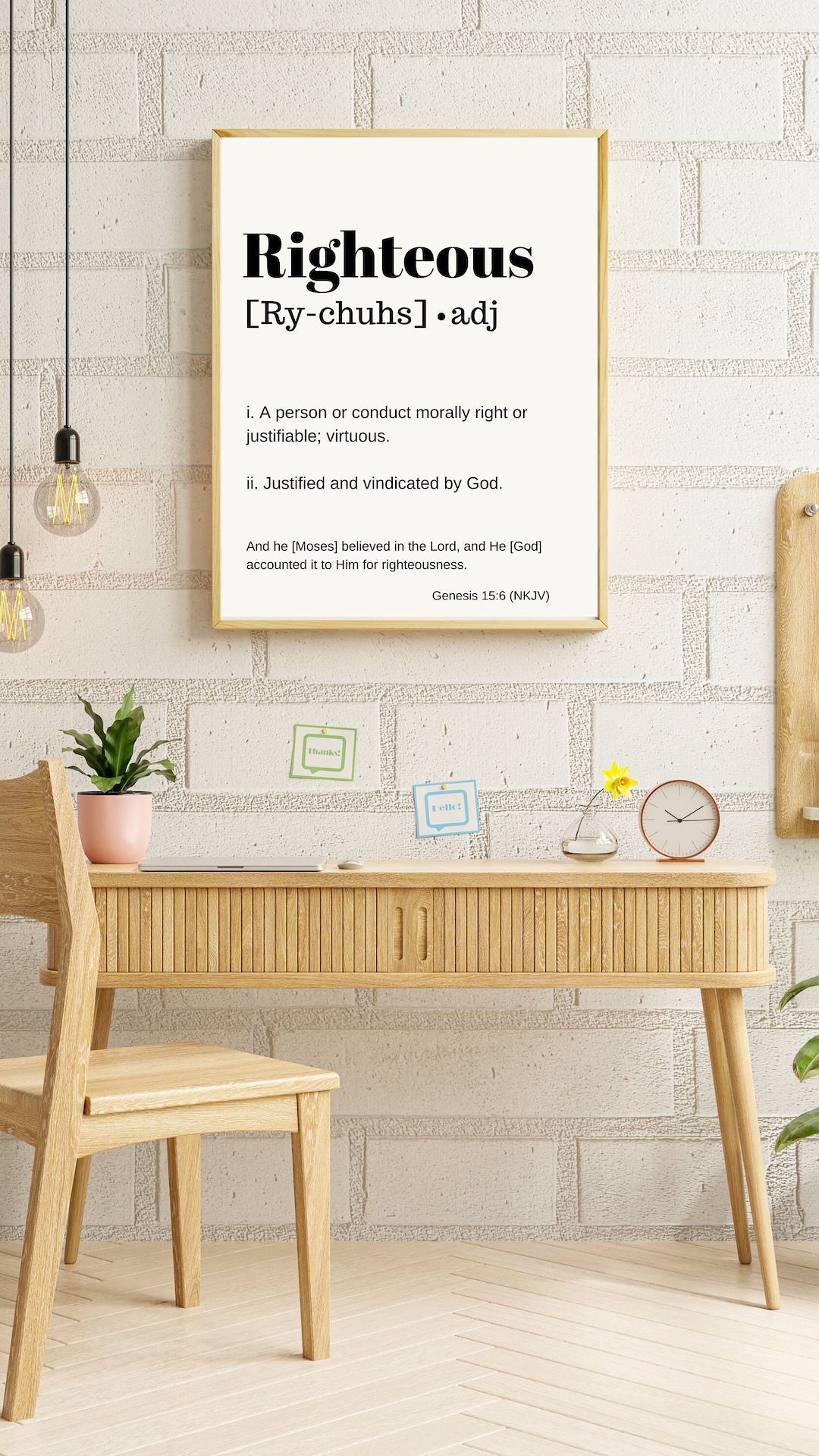 Righteous, Biblical Words and Definition Illustration, Christian ...