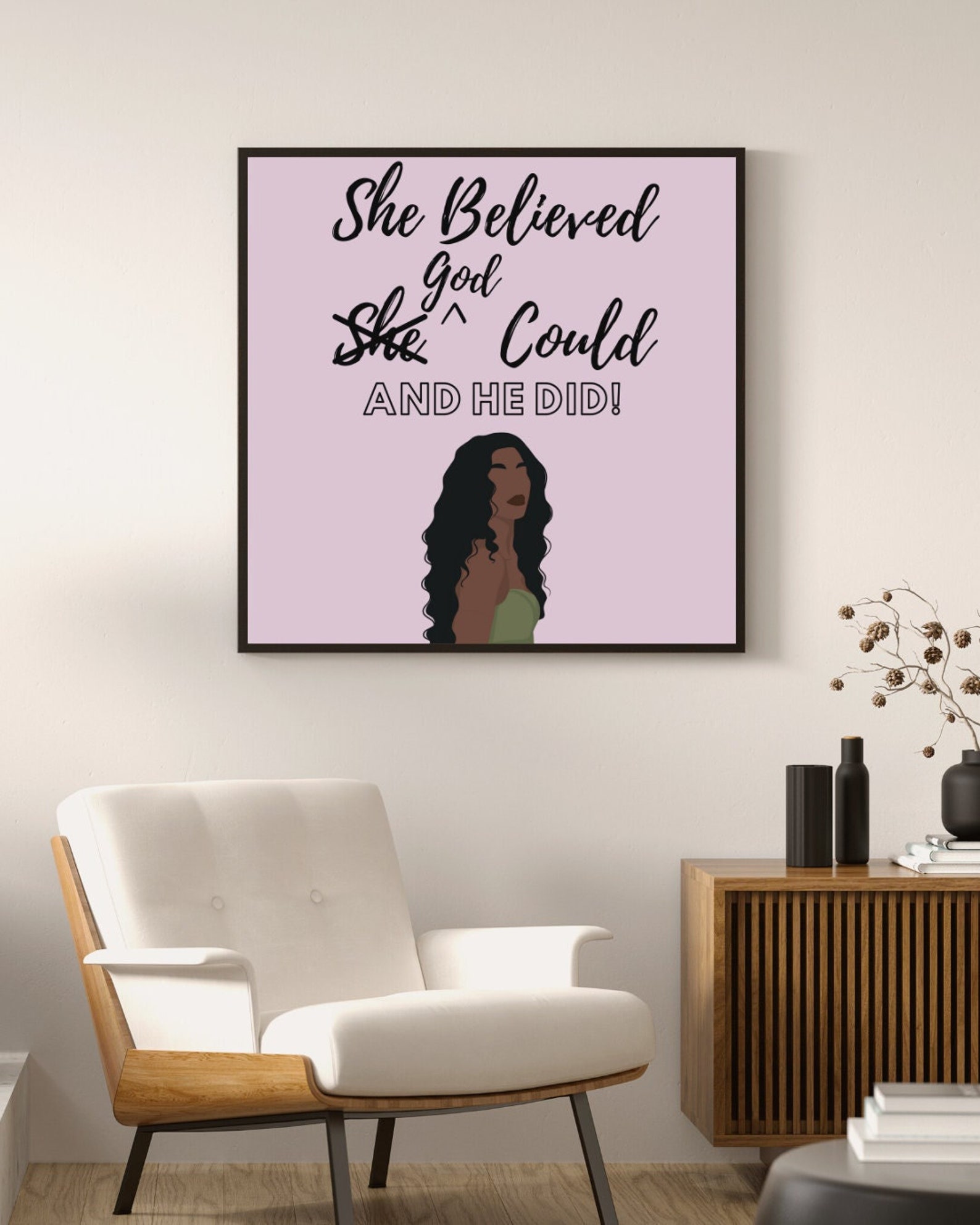 She Believed She Could, God Did It, Digital Artwork, Downloadable ...