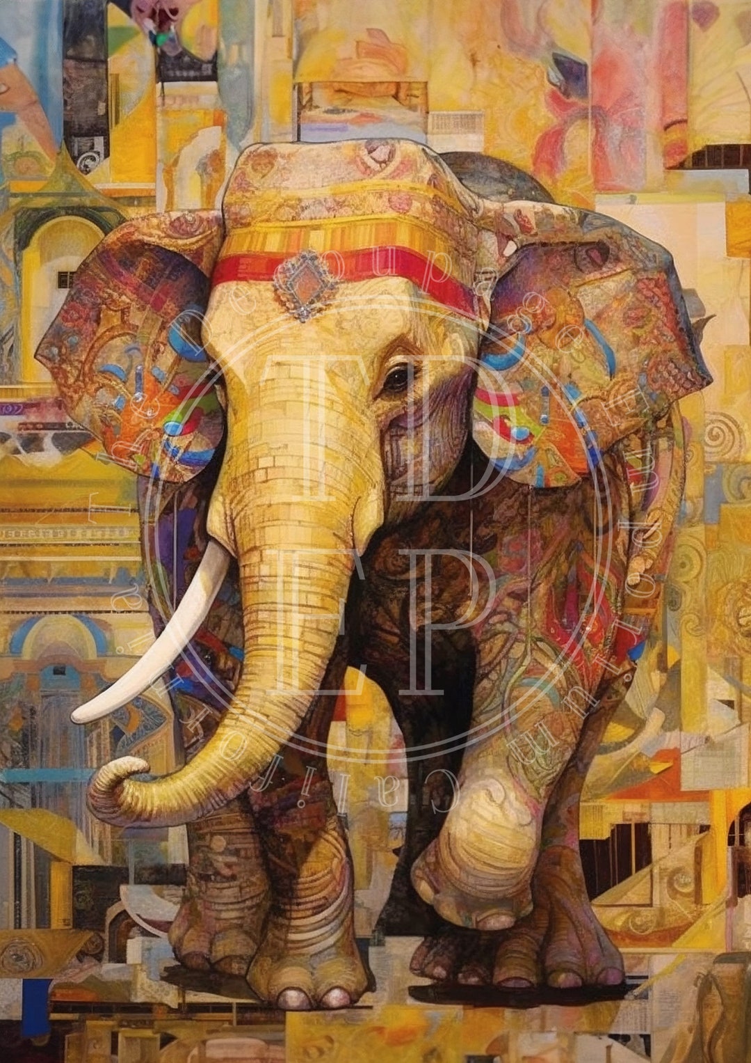 Regal Elephant Monarch Digital Download Artwork High Quality 300 DPI ...