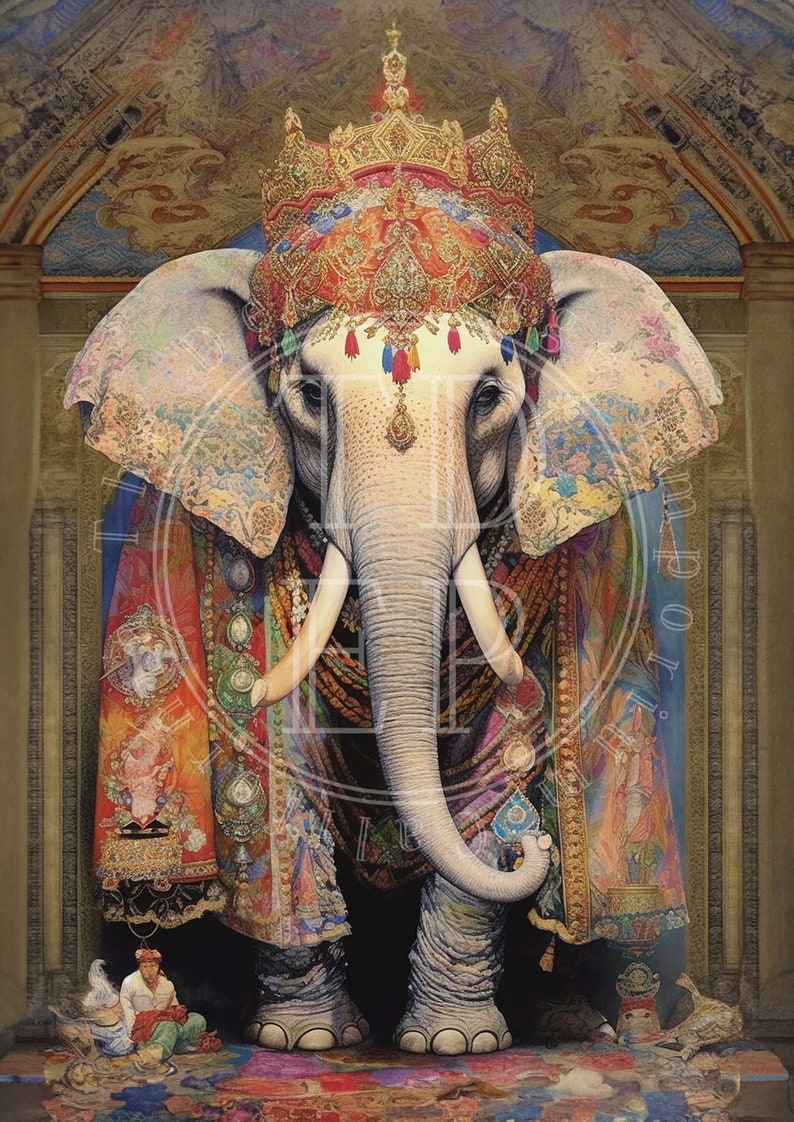 Regal Elephant Majesty Digital Download Artwork High Quality 300 DPI ...