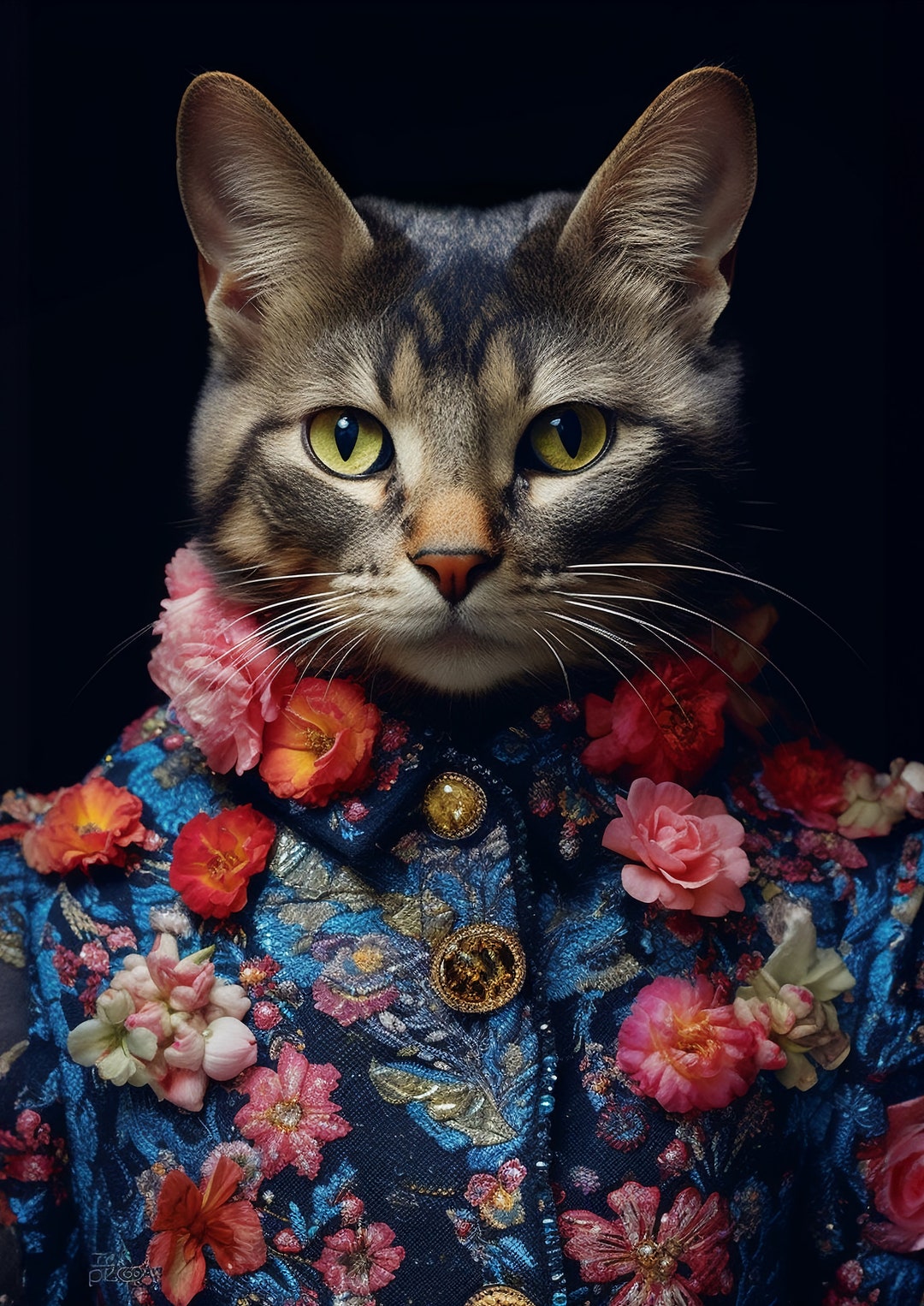 Glamour Cat, A1 Size, Digital Download, Home Decor, Printable High ...