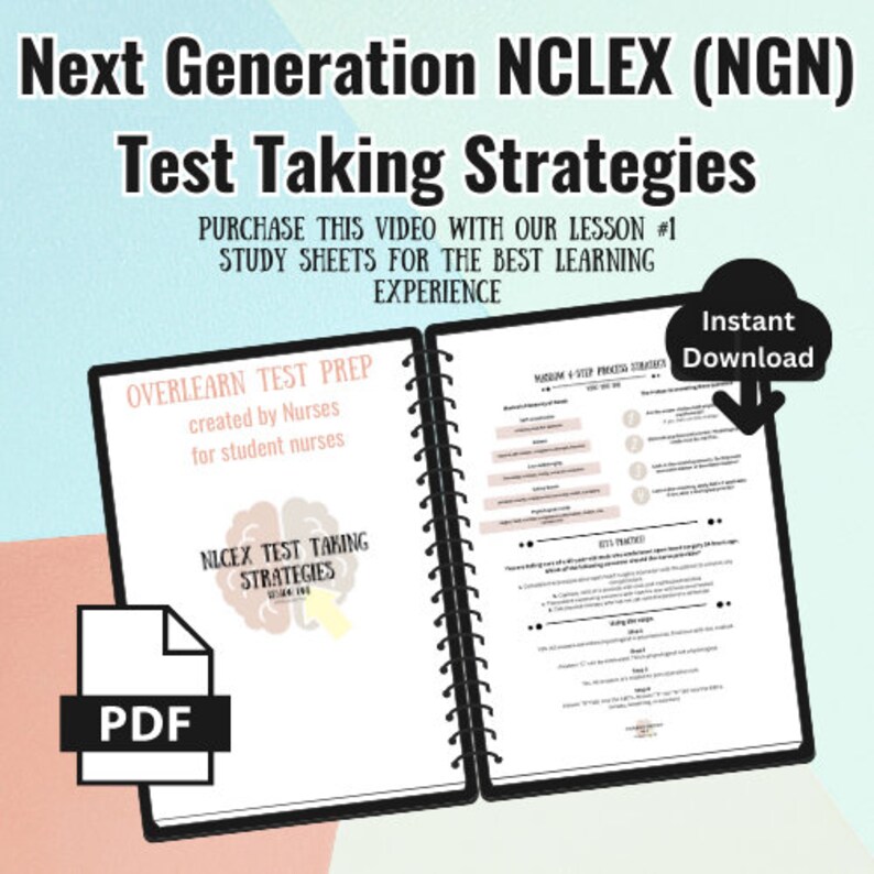 Next Generation NCLEX NGN Test Taking Strategies LESSON 1 Video - Etsy