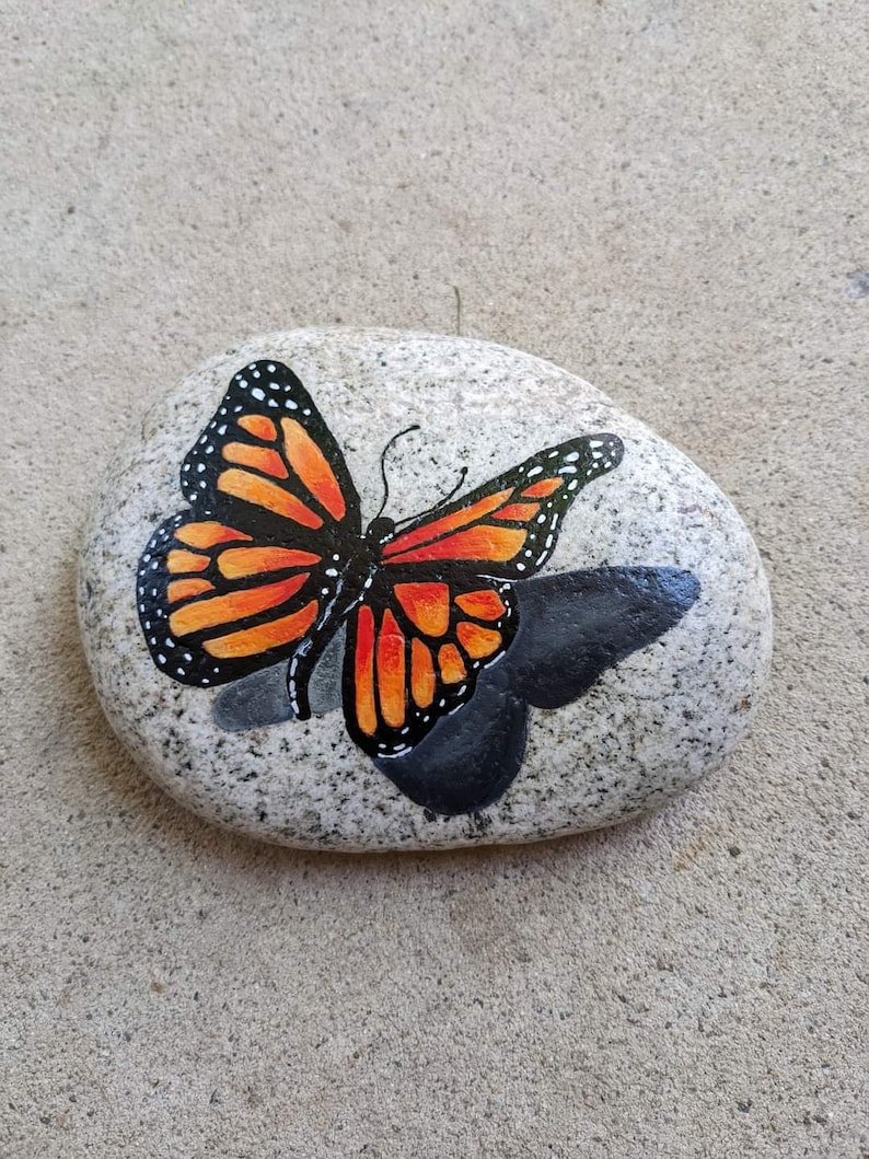 Butterfly Painted Rocks-custom Made to Order - Etsy