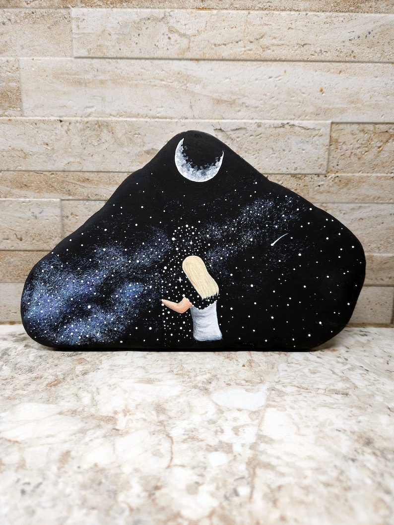 Personalized Star Memorial Custom Painted Stone OR Canvas - Etsy