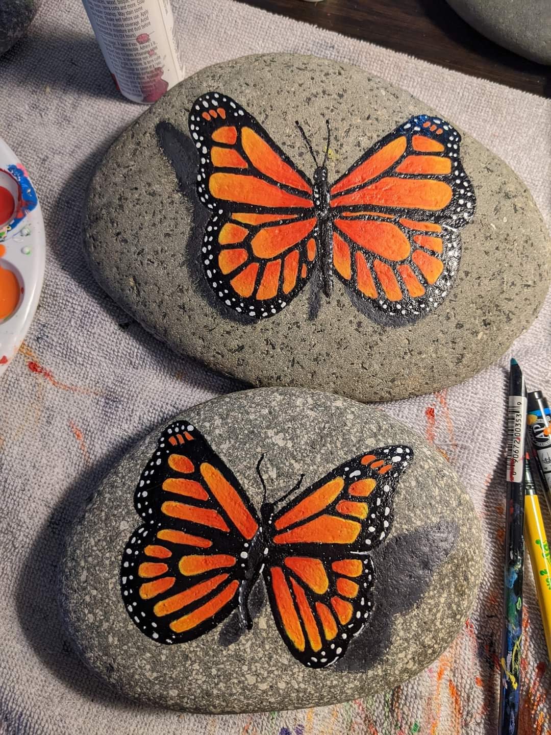 Butterfly Painted Rocks-custom Made to Order - Etsy
