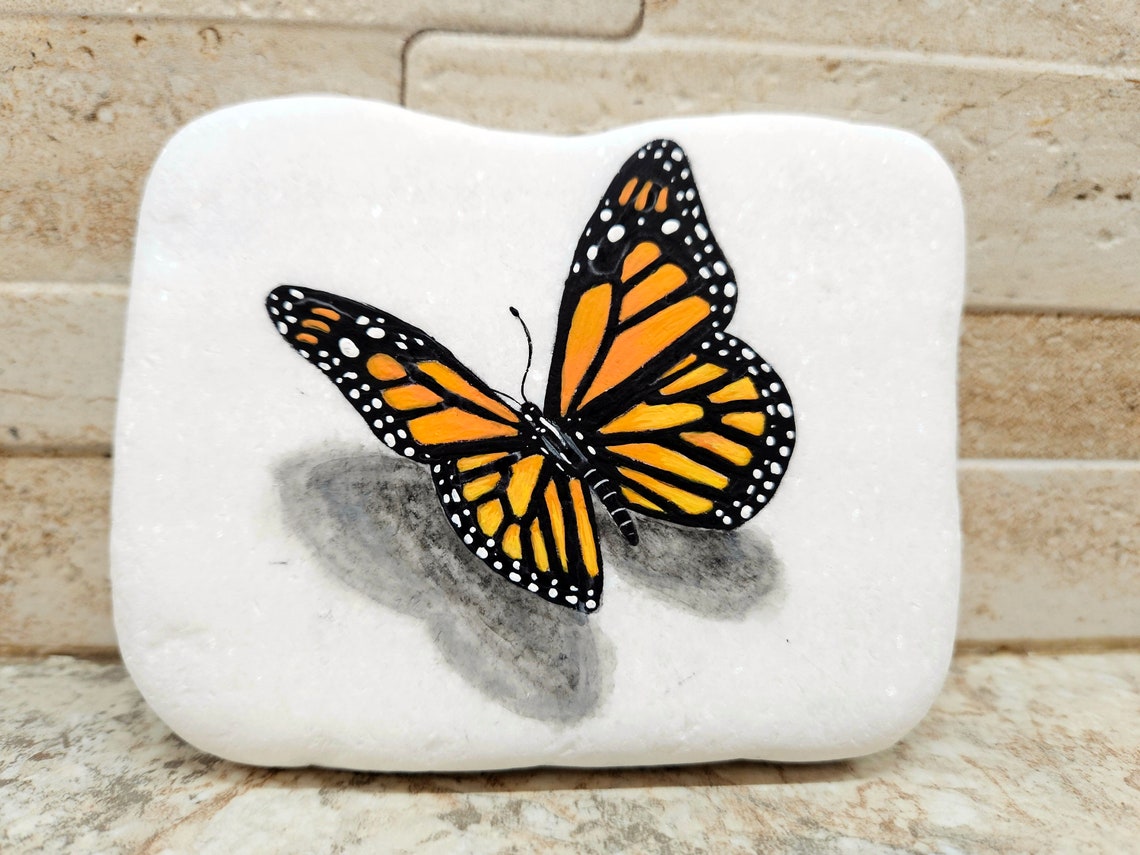 Butterfly Painted Rocks-custom Made to Order - Etsy