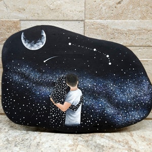 Personalized Star Memorial Custom Painted Stone OR Canvas - Etsy