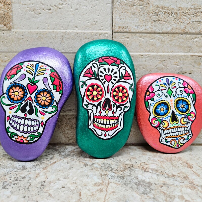 Skull on Rocks - Etsy
