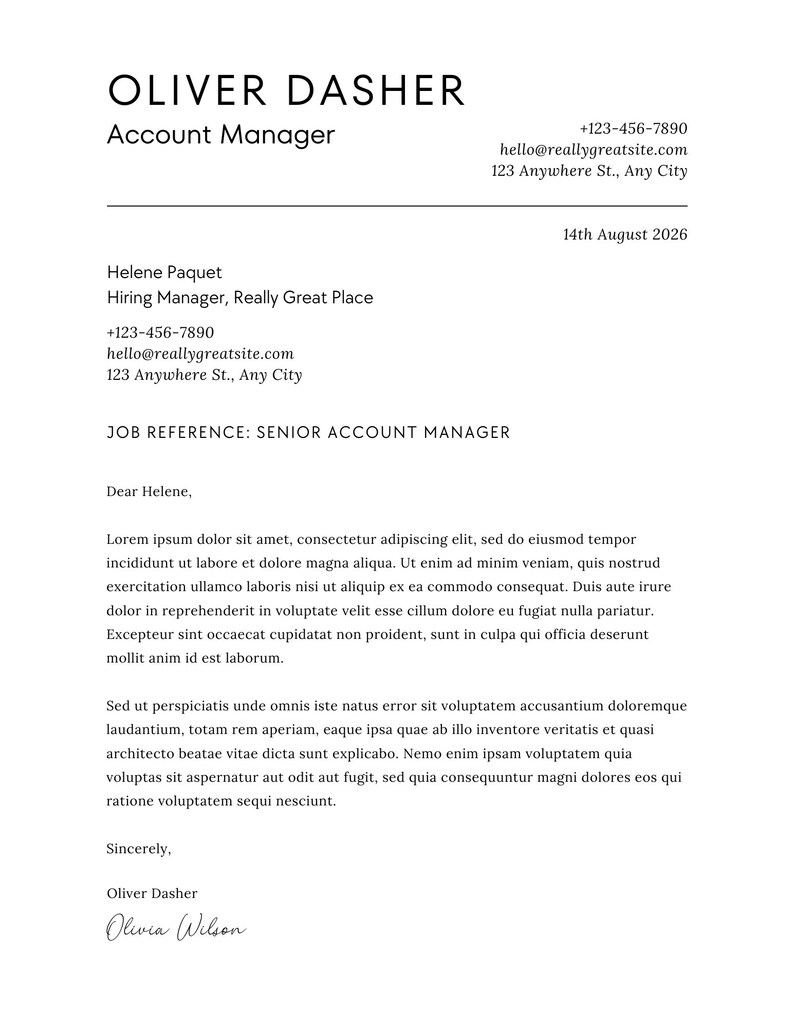 PERSONALIZED COVER LETTER - Etsy