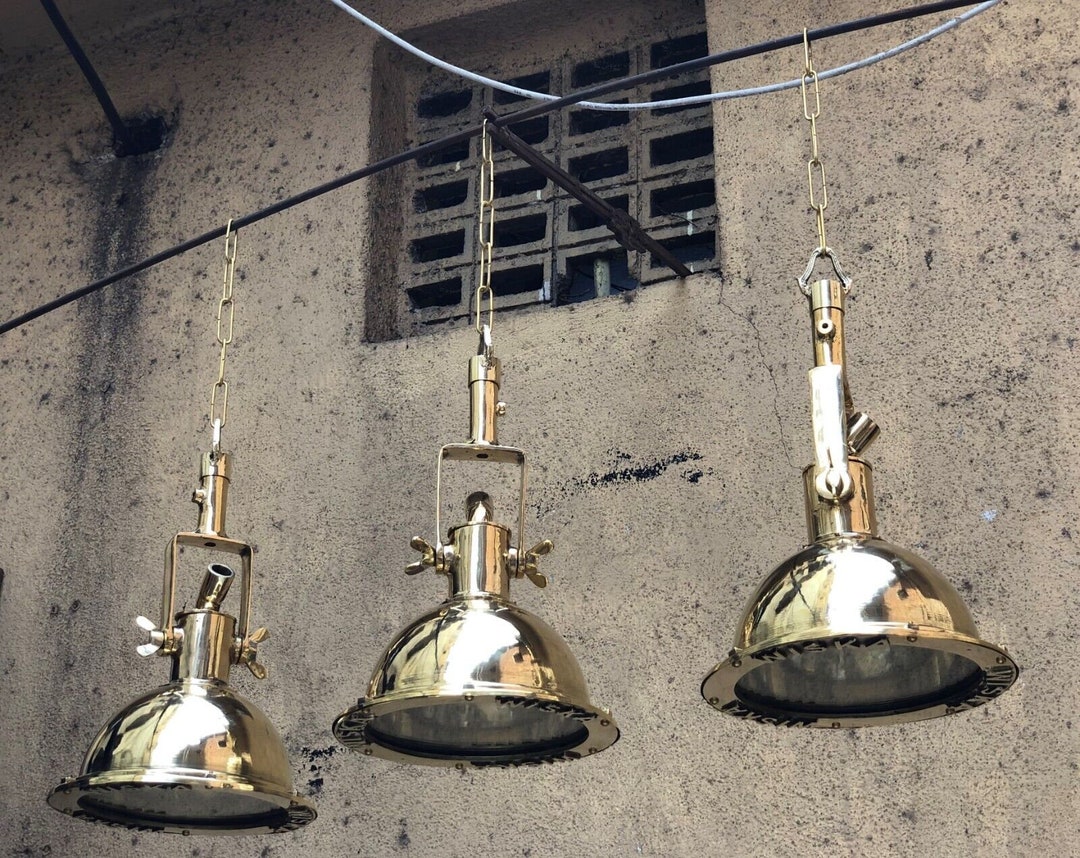 Hanging Cargo Exterior Pendant Light Nautical New Model Made of Brass 3 ...