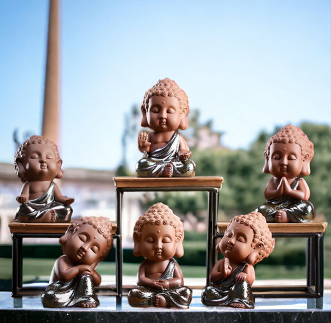 Buddha Statue Ornament , Creative Buddha Statue Personalized Cute ...