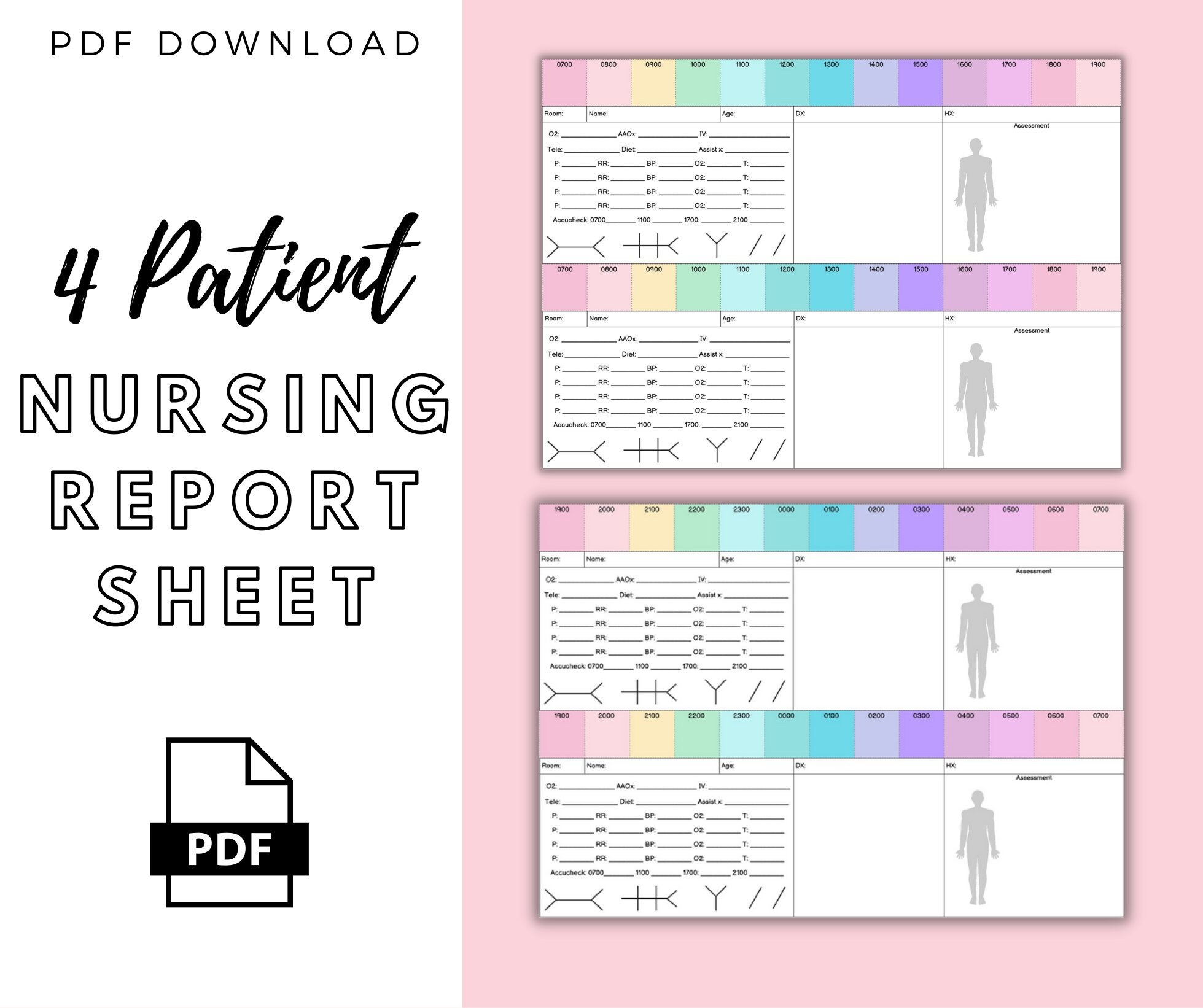 Printable Nurse SBAR Sheet Nurse Report Sheet Med Surg Day - Etsy