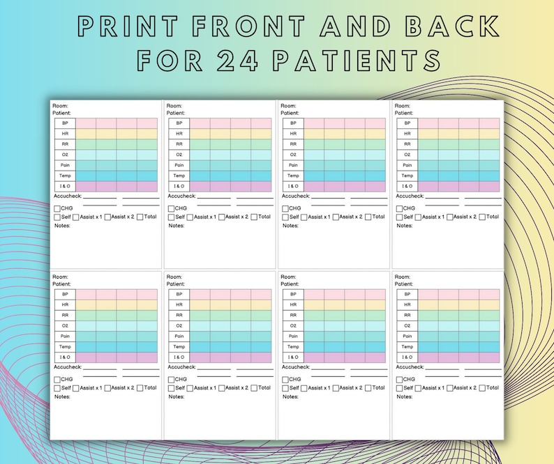 PCT Report Sheet, Patient Care Tech/nurse Assistant Report Sheet, CNA ...