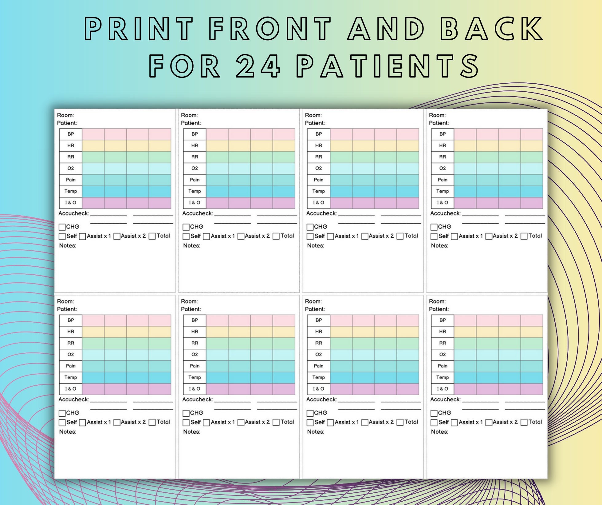 PCT Report Sheet, Patient Care Tech/nurse Assistant Report Sheet, CNA ...