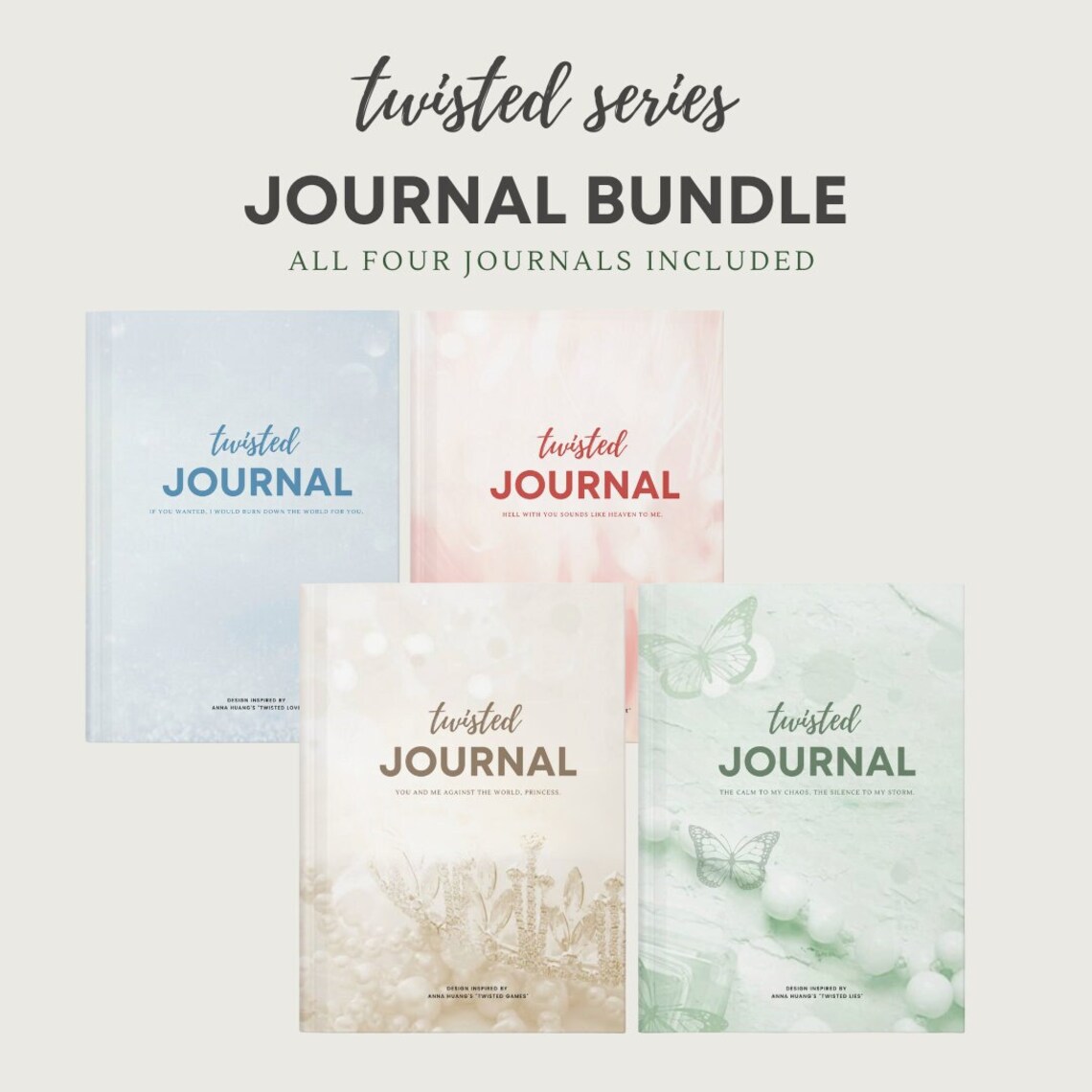 Twisted Series Journal Bundle 4 Journals Included Bookish Journal Anna ...