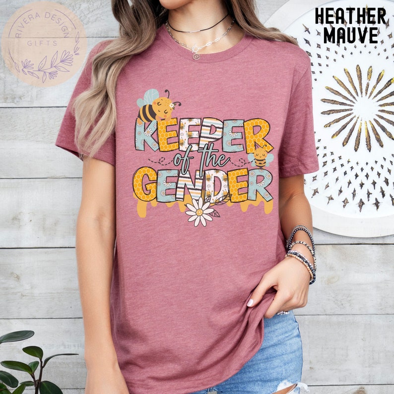 Keeper of the Gender Bumble Bee Hive Shirt, Bee Themed Gender Reveal T ...