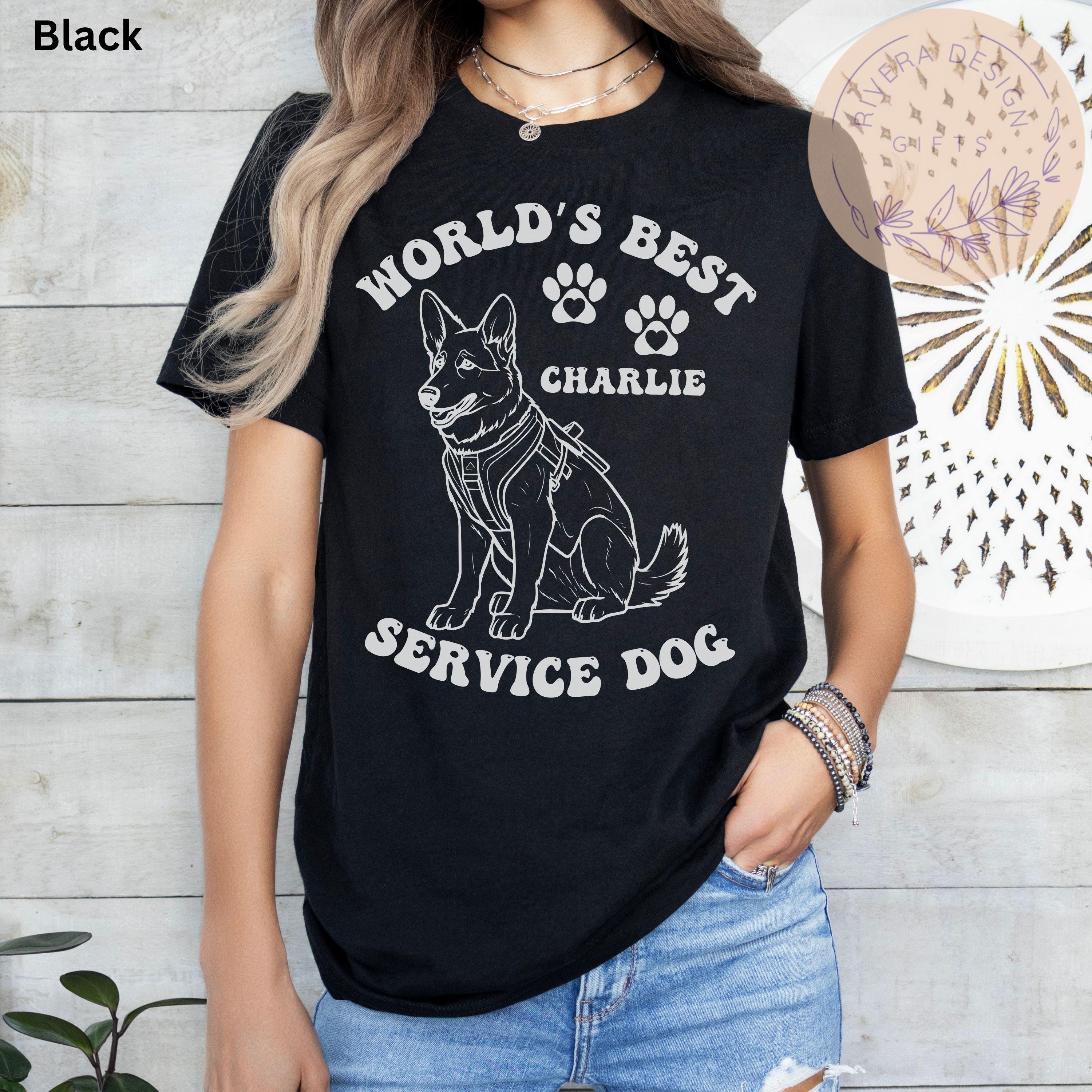 Custom Service Dog Shirt, Personalized Service Dog Tee, Dog T-shirt ...