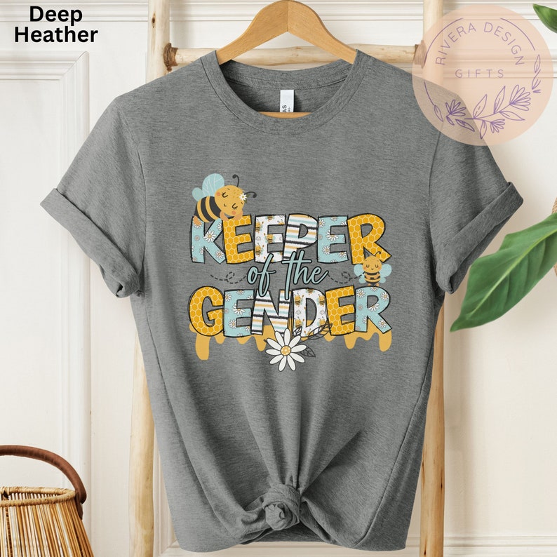 Keeper of the Gender Bumble Bee Hive Shirt, Bee Themed Gender Reveal T ...